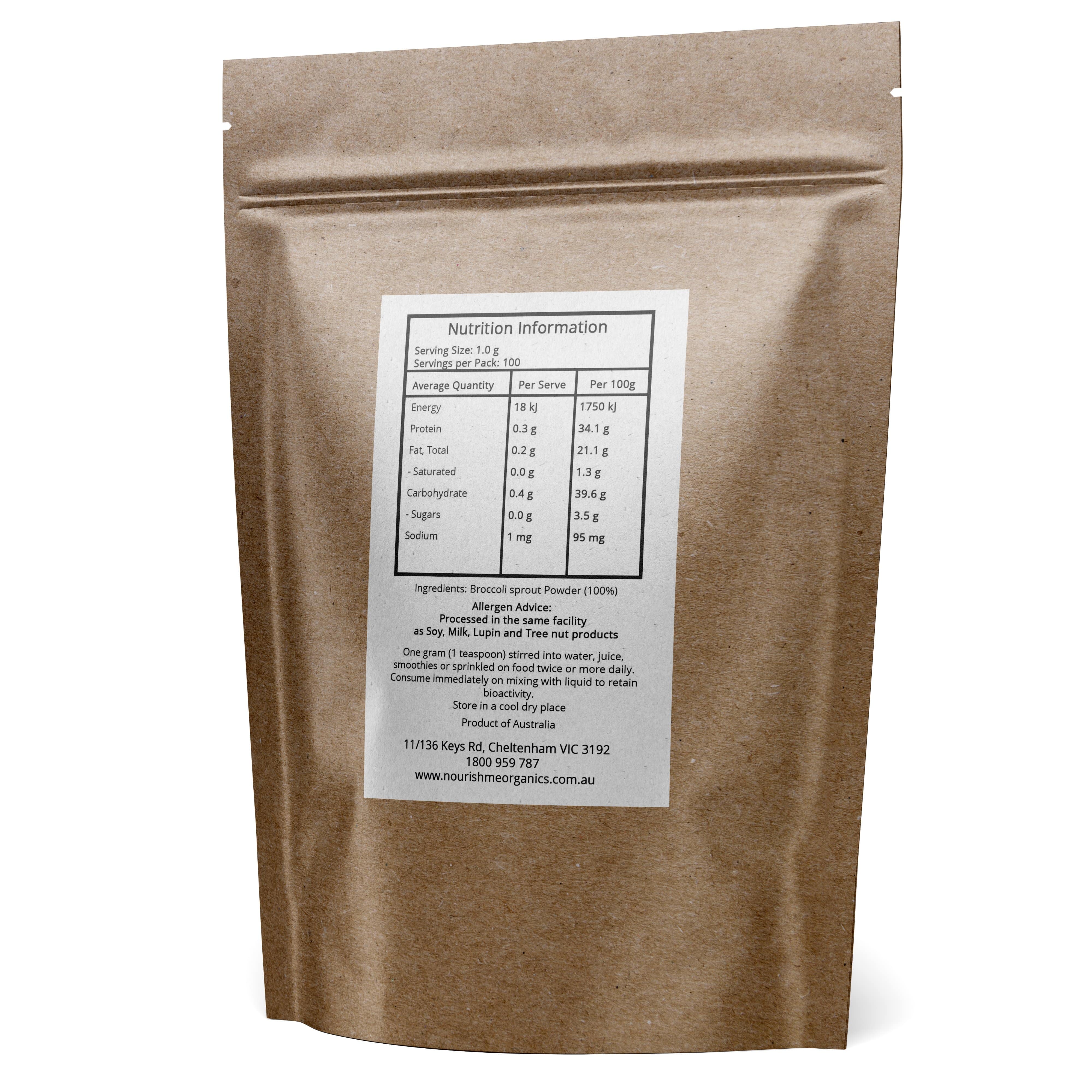 Organic Nutrigenomic Broccoli Sprout Powder – Nourishme Organics