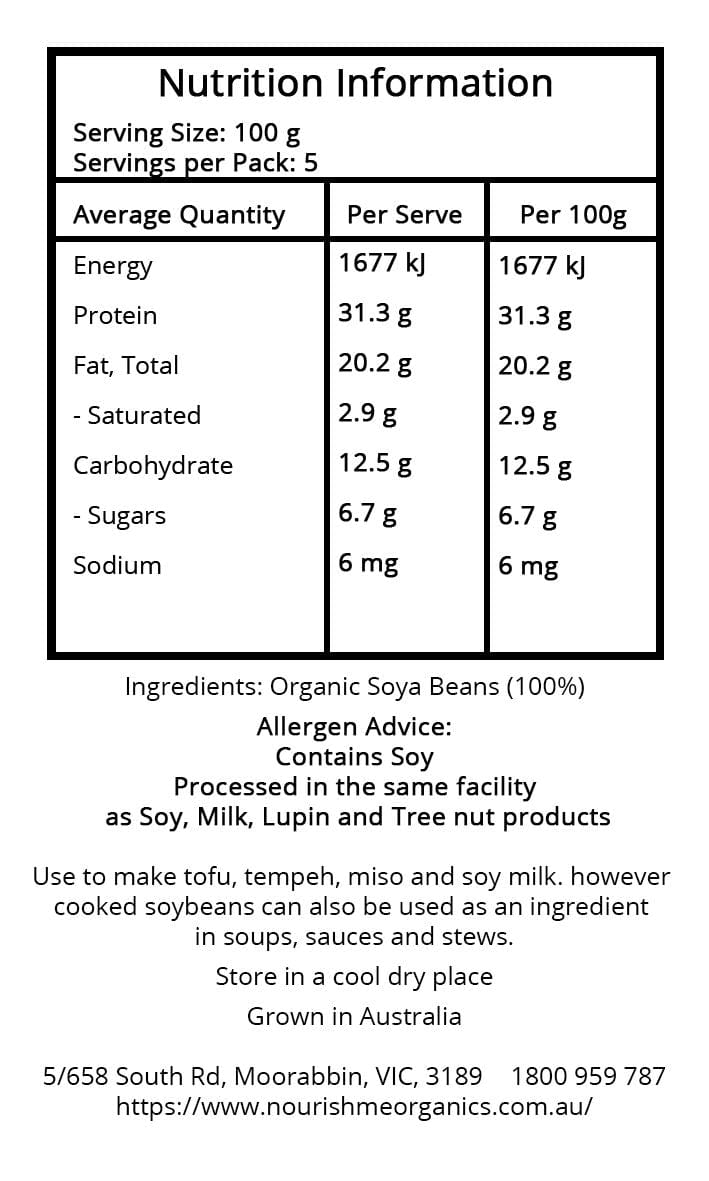 Organic Australian Non GMO Soya Beans | Organic Soy beans Australia ...