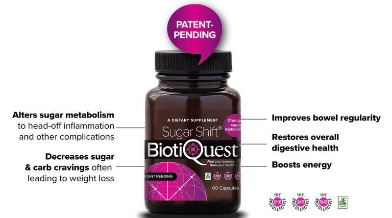 BiotiQuest Sugar Shift 60 capsules - Nourishme Organics